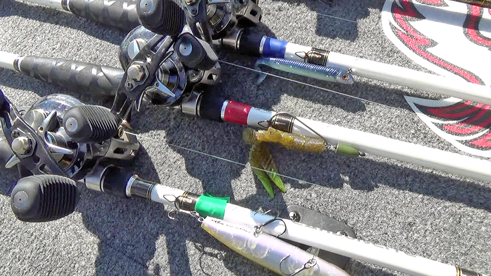 Davy Hite's color coded rods - Bassmaster