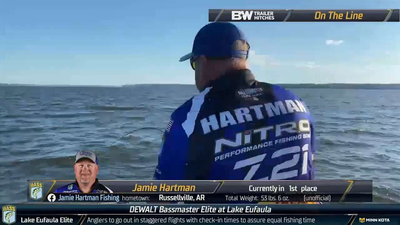 LIVE: Jamie Hartman bonus coverage catch - Bassmaster