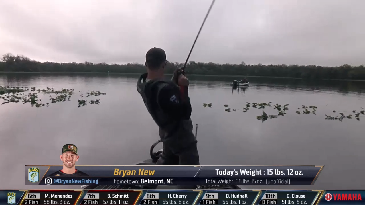 Bryan New surges to the lead after a solid morning - Bassmaster