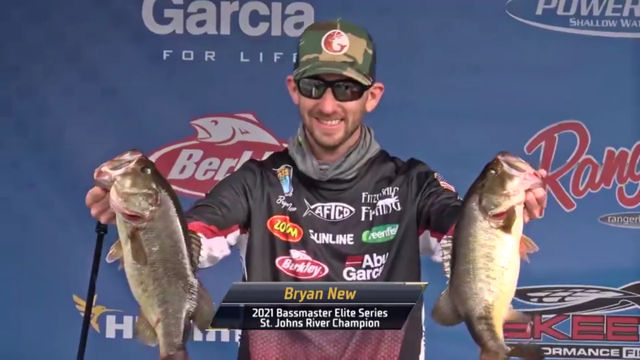 Bryan New wins 2021 Bassmaster Elite at St. Johns River - Bassmaster