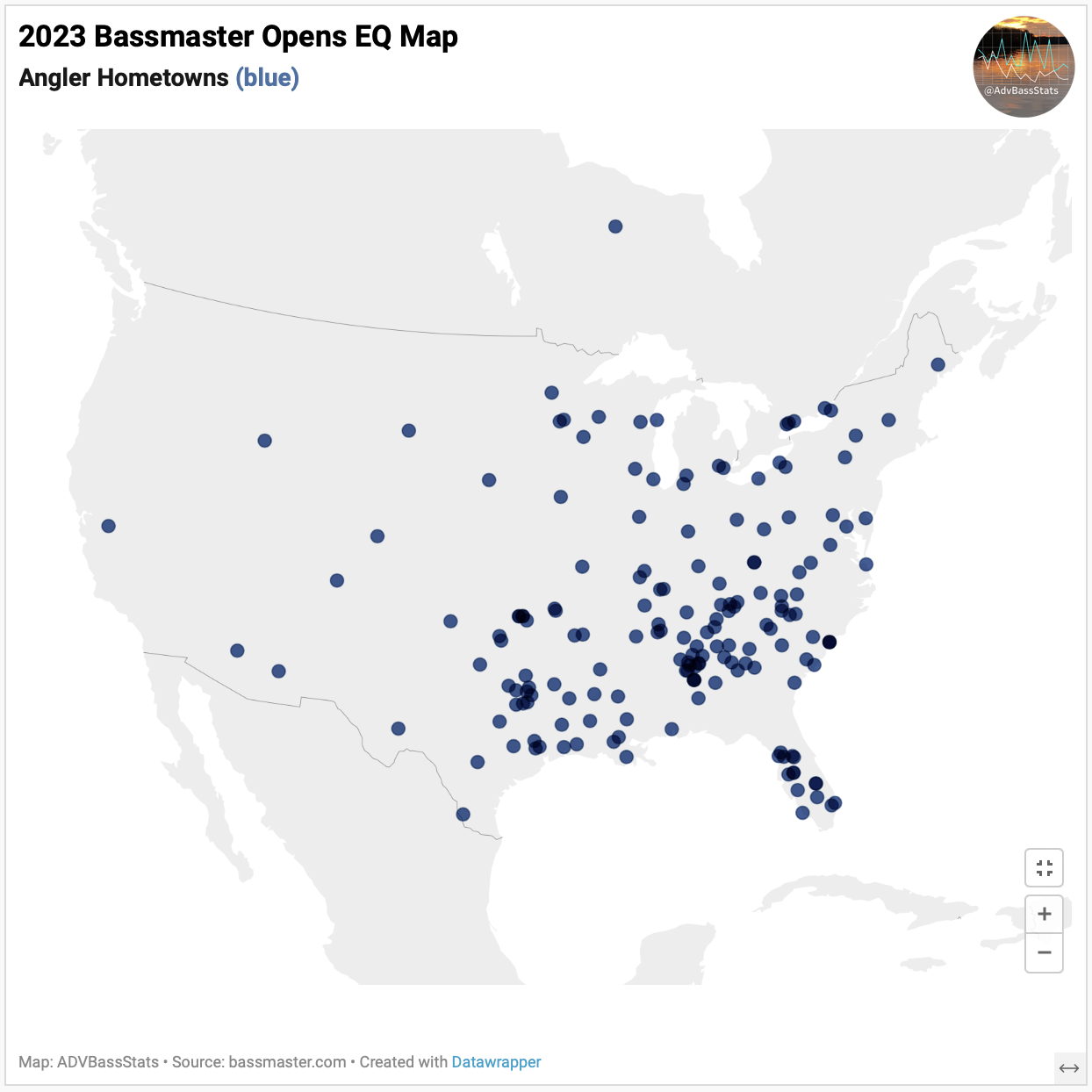 ADVBassStats: Opens EQ angler maps - Bassmaster